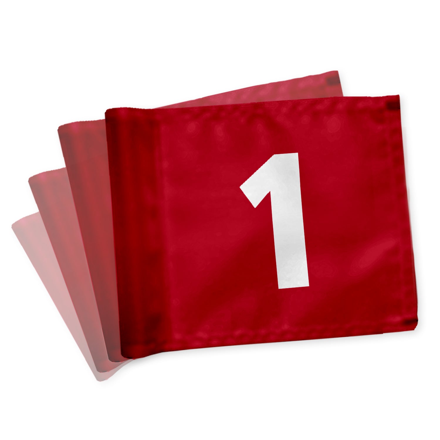 Adventure Golf flags 1-9, braced, red with white numbers, 200 gram ...